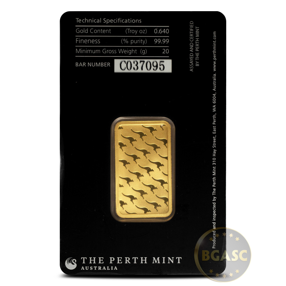 20 Gram Perth Mint Gold Bar (New w/ Assay) l BGASC™