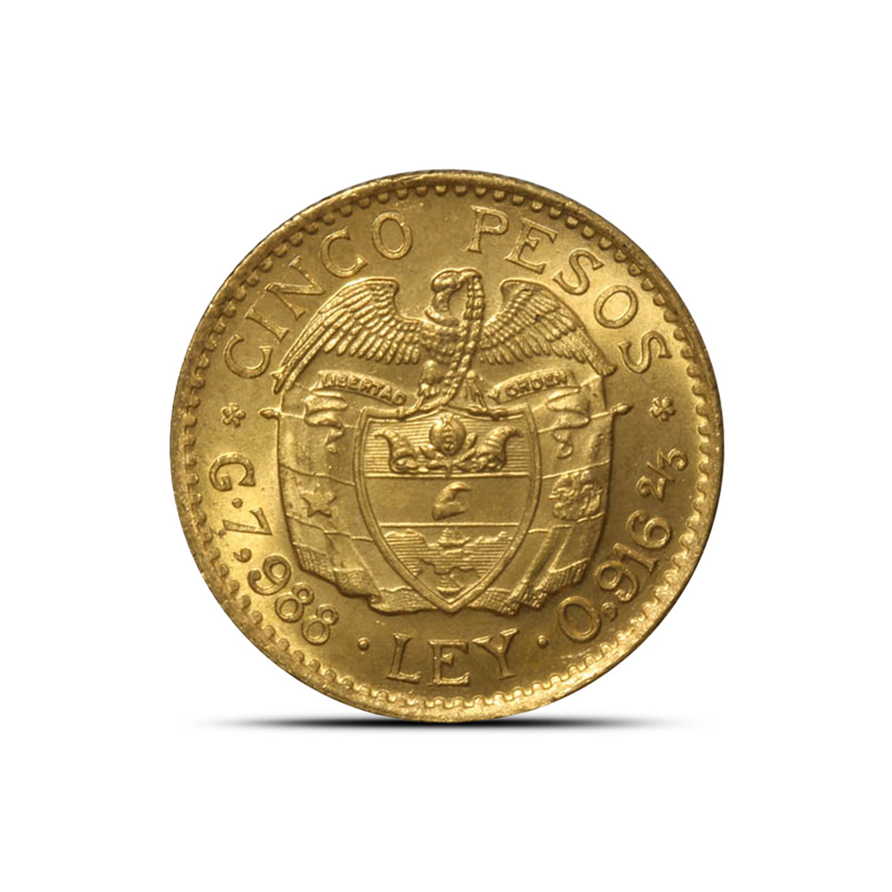 5 Peso Colombian Gold Coin (Random Year, Varied Condition) l BGASC™