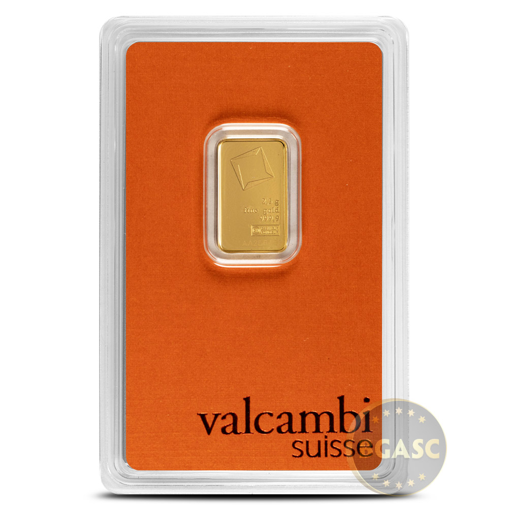2.5 Gram Valcambi Gold Bar (New w/ Assay) l BGASC™