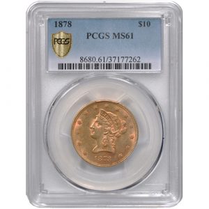 Pre-33 $10 Liberty Gold Eagle Coin (MS61, PCGS or NGC) l BGASC™