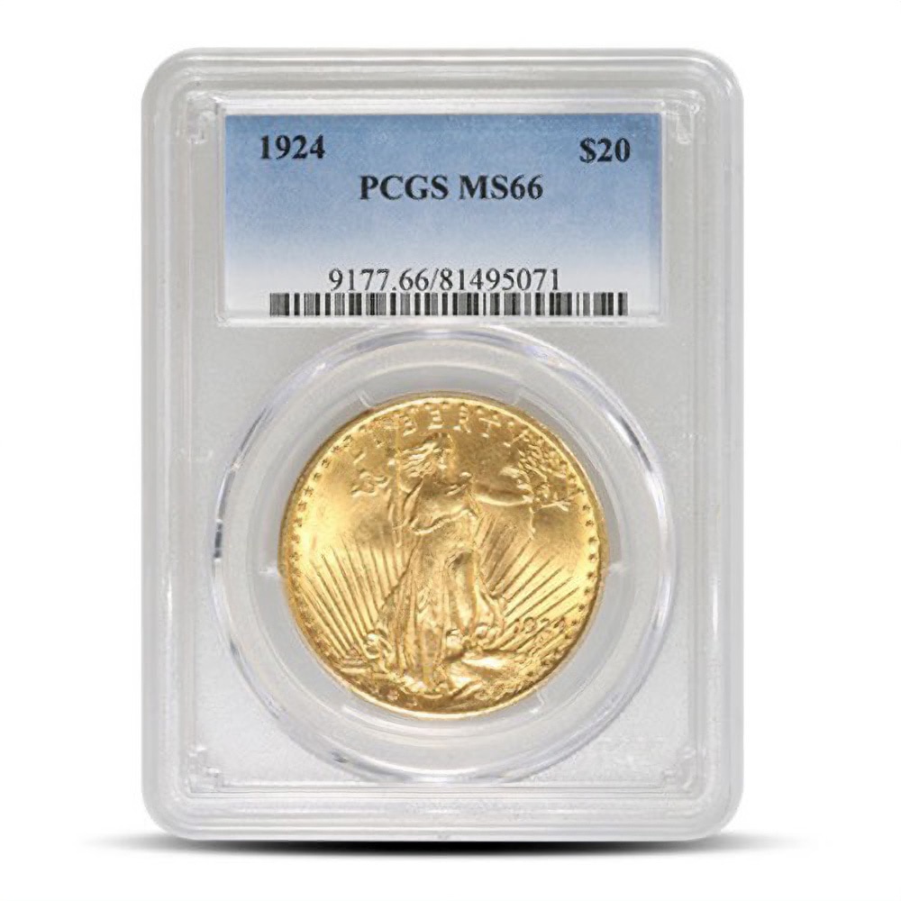 Pre-33 $20 Saint Gaudens Gold Double Eagle Coin (MS66, PCGS or NGC)