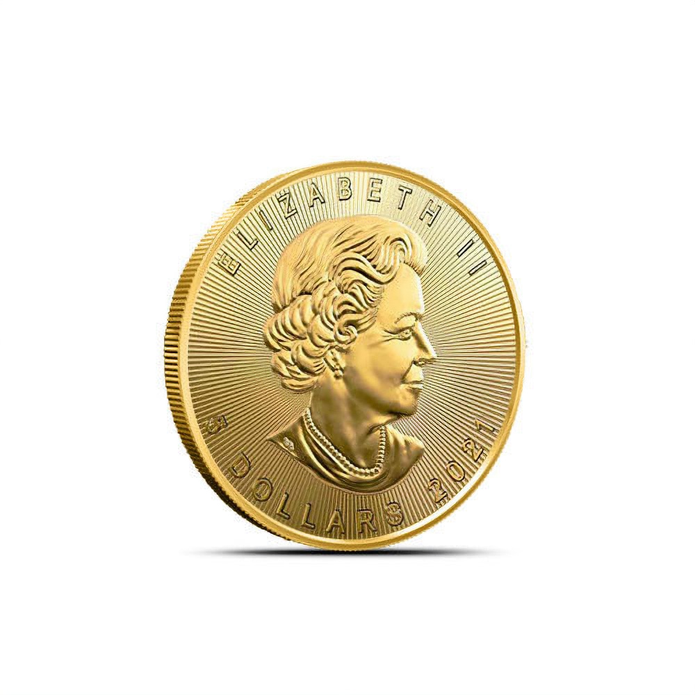 2021 1 10 Oz Canadian Gold Maple Leaf Coin BU L BGASC 