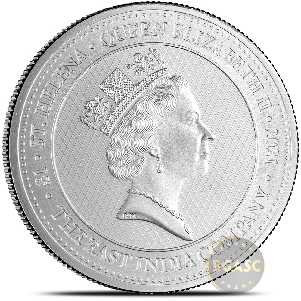 2021 1 oz St. Helena Napoleon Angel Silver Coin (BU) l BGASC™