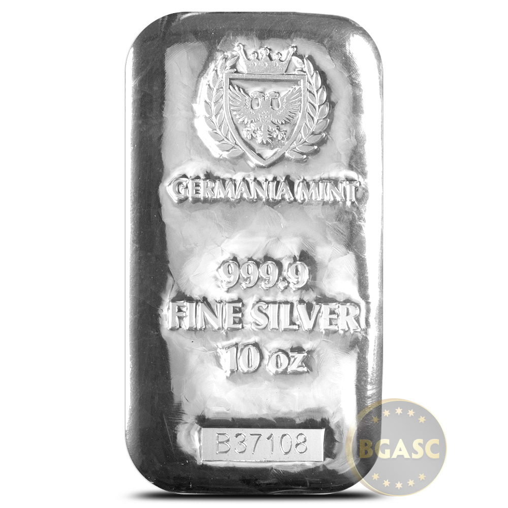 10 oz Germania Mint Cast Silver Bar (New) l BGASC™
