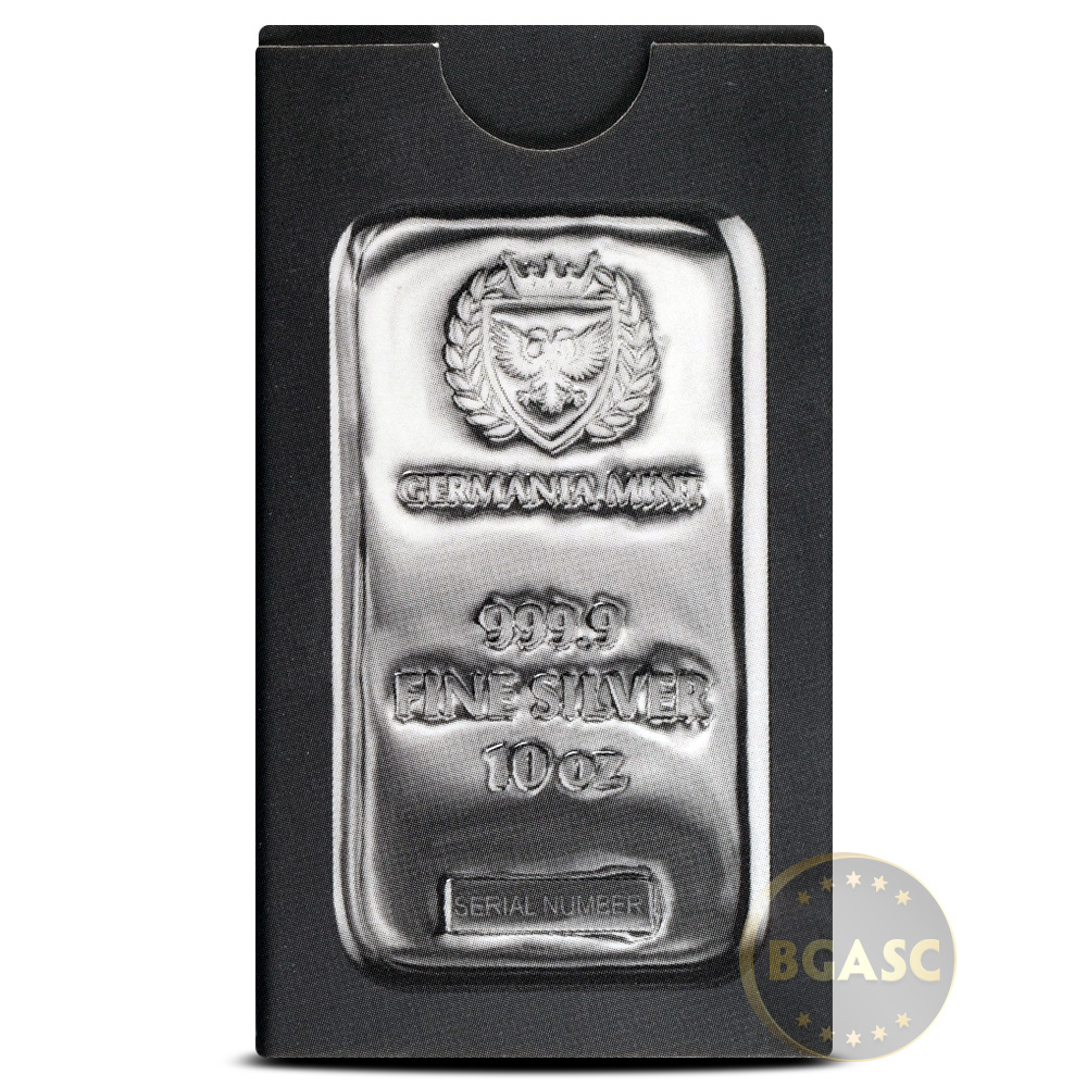10 oz Germania Mint Cast Silver Bar (New) l BGASC™