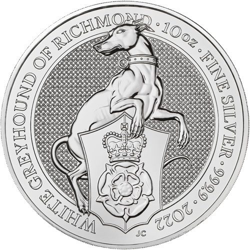 2021 2 oz British Silver Queen’s Beast White Greyhound Coin l BGASC™