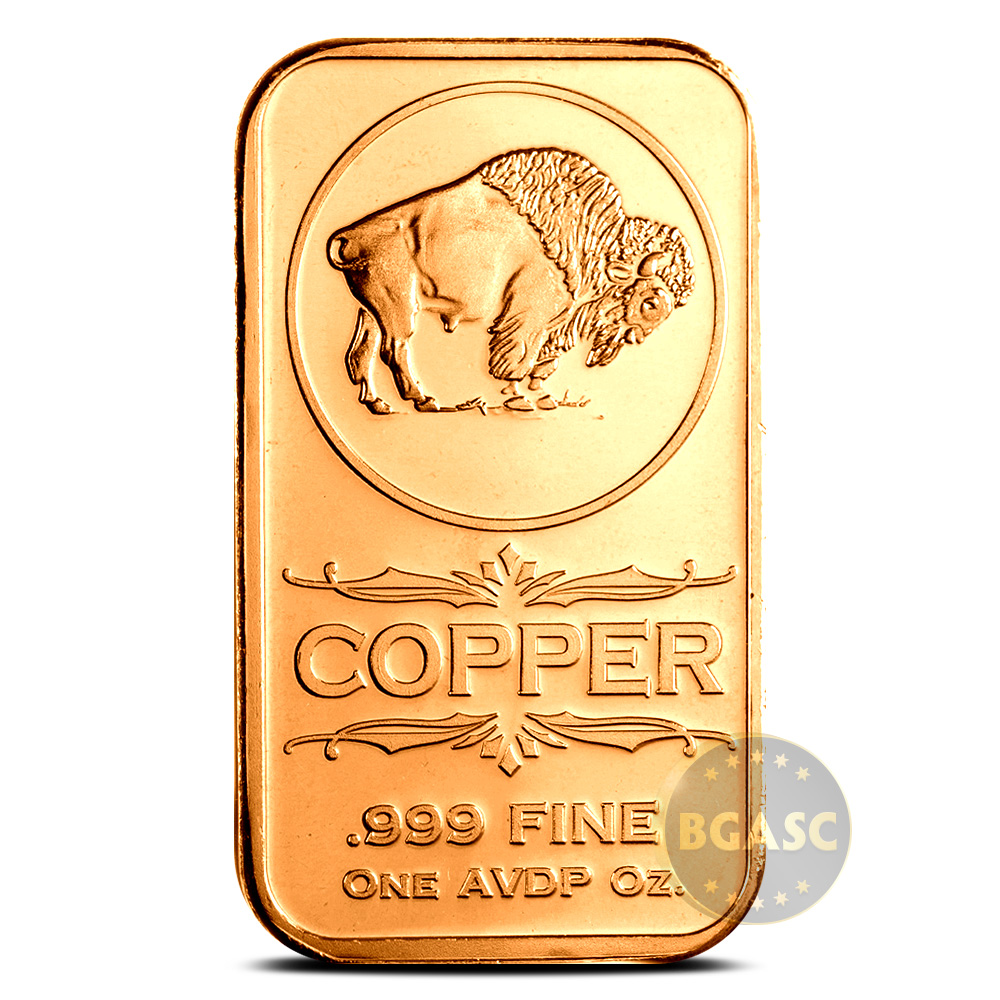 1 oz Bison Copper Bar (New) l BGASC™