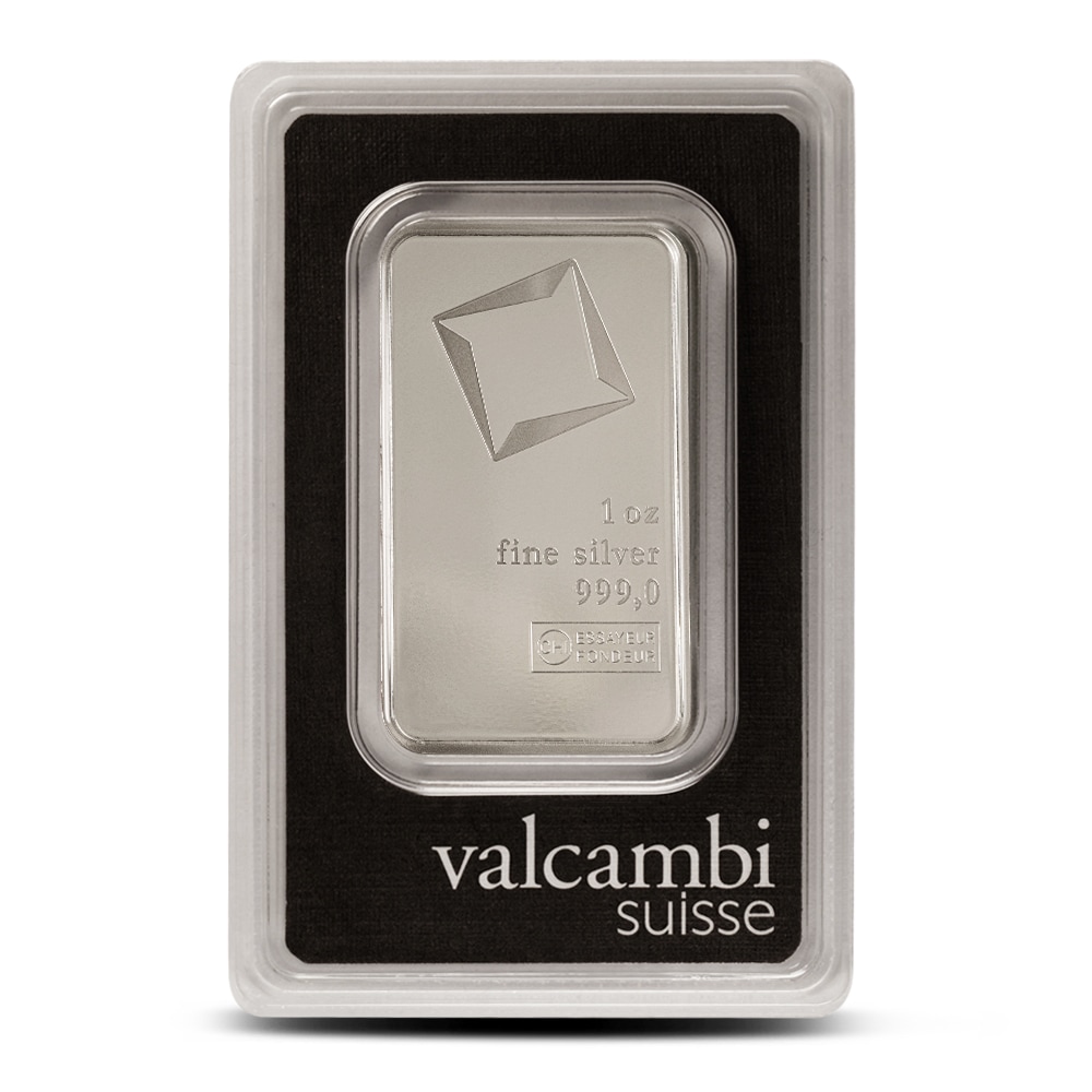 1 oz Valcambi Silver Bar (New w/ Assay) l BGASC™