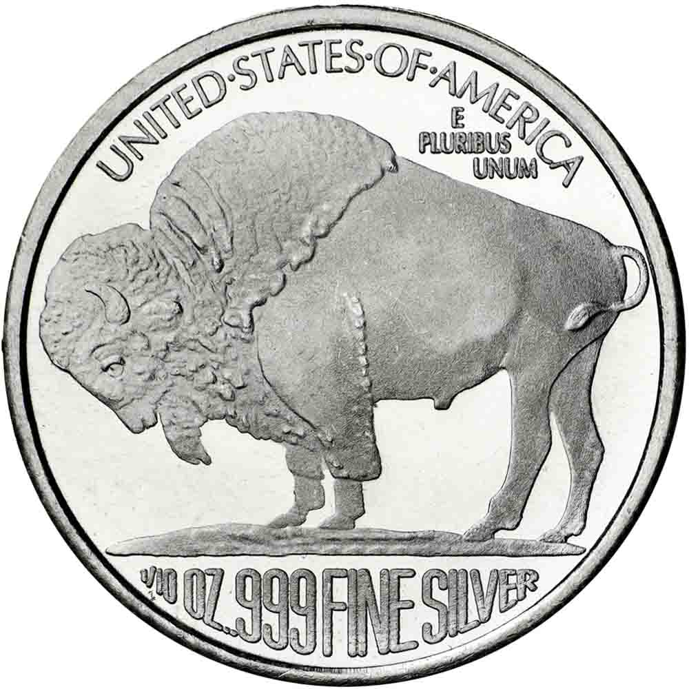 1/10 oz SilverTowne Buffalo Silver Round (New) l BGASC™