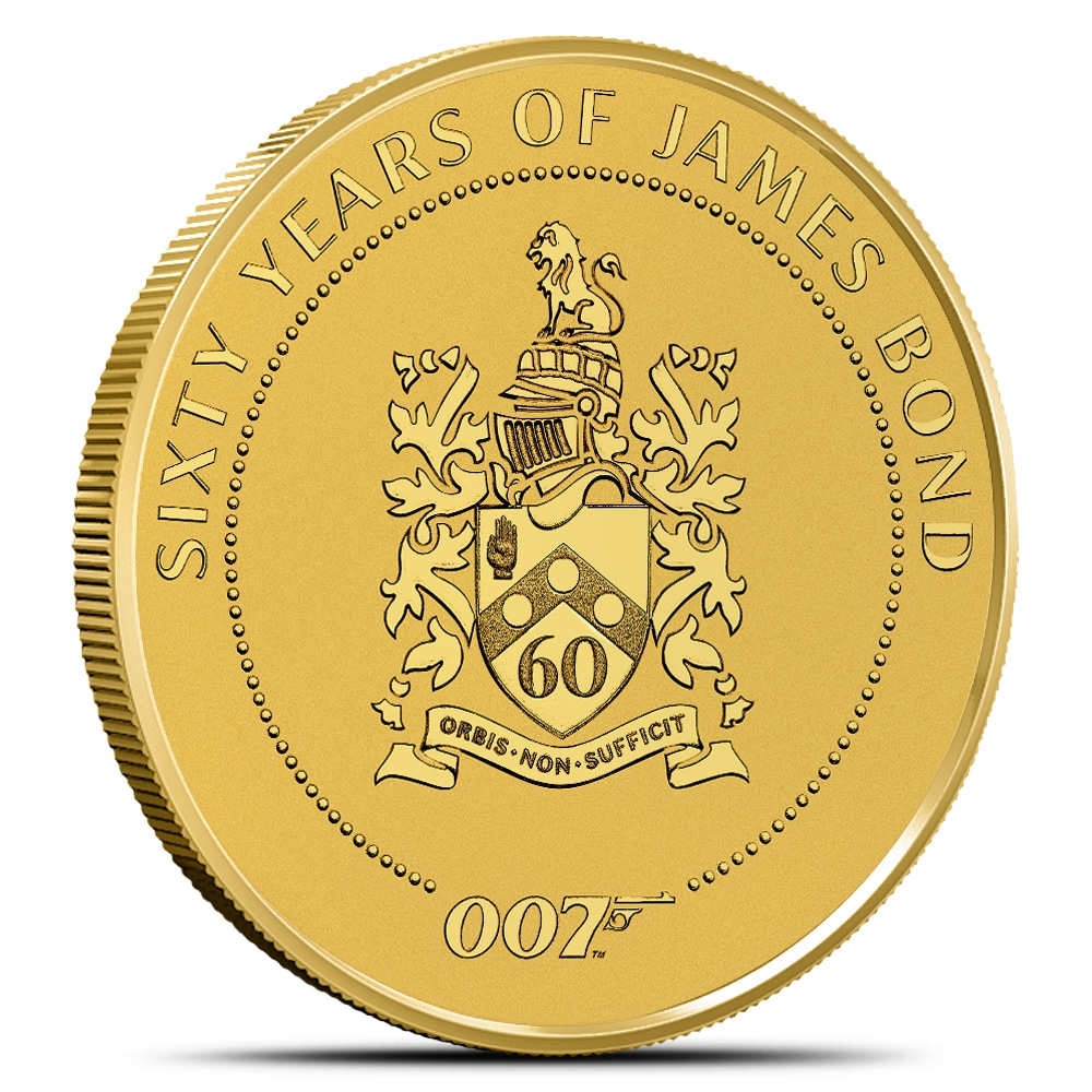 2022 1 oz Tuvalu Gold James Bond Family Crest Coin (BU) l BGASC™