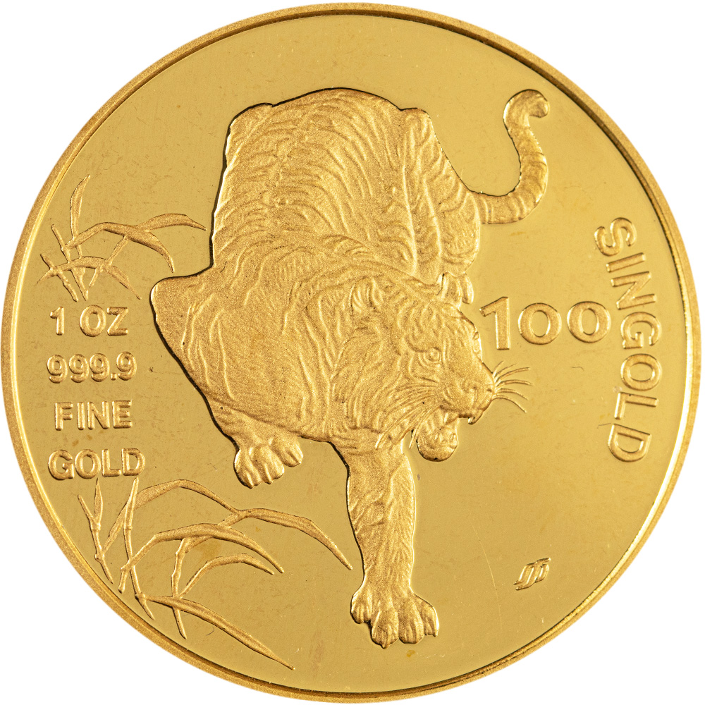 1986 1 oz Singapore Lunar Year of the Tiger Gold Coin l BGASC™