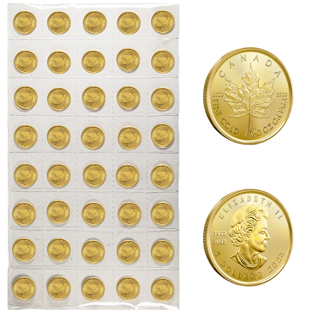 2023 Canadian Gold Maple Leaf Sheet 40 Coins L BGASC 