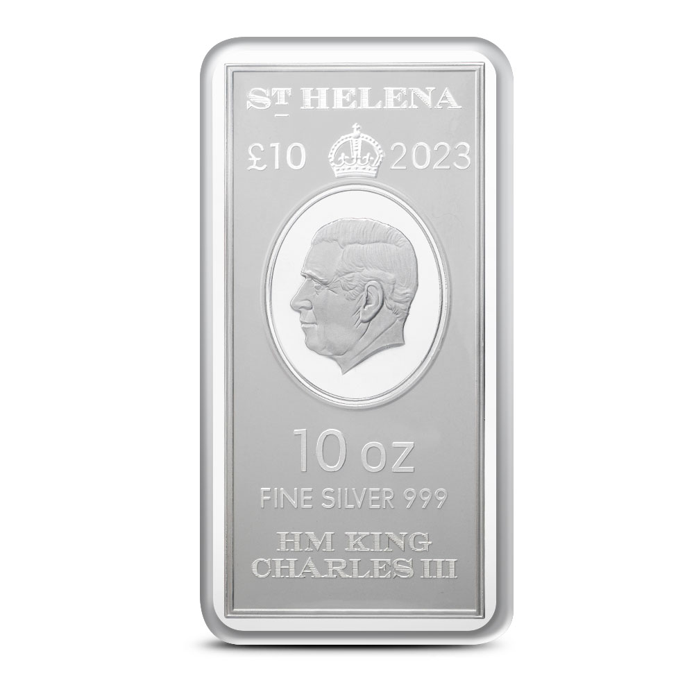 2023 10 oz St. Helena Rectangular Silver Standing Britannia Coin l BGASC™