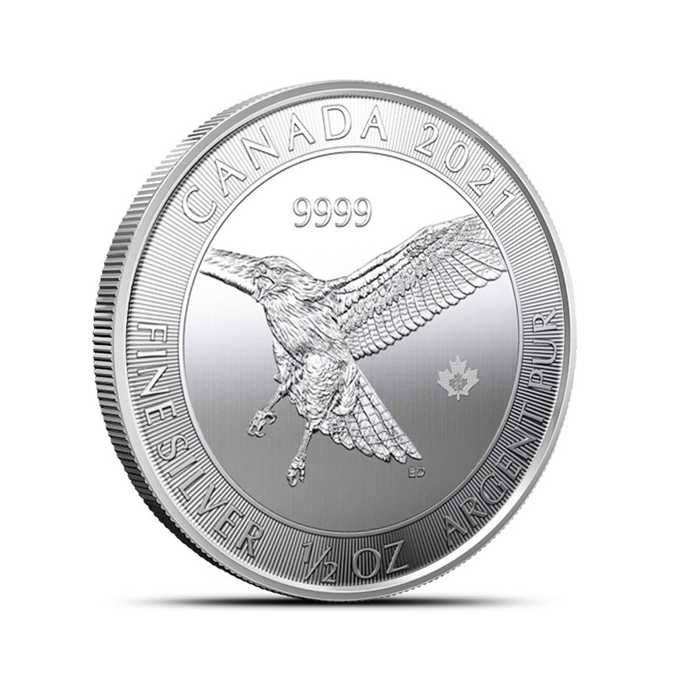 2021 1/2 oz Canadian Silver Red-Tailed Hawk Coin l BGASC™