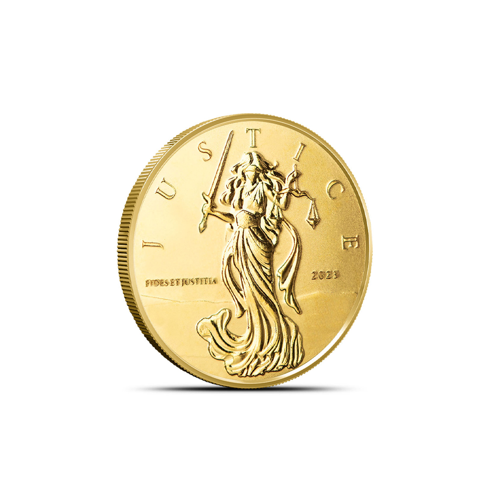 2023 1/10 oz Proof Gibraltar Gold Lady Justice Coin l BGASC™