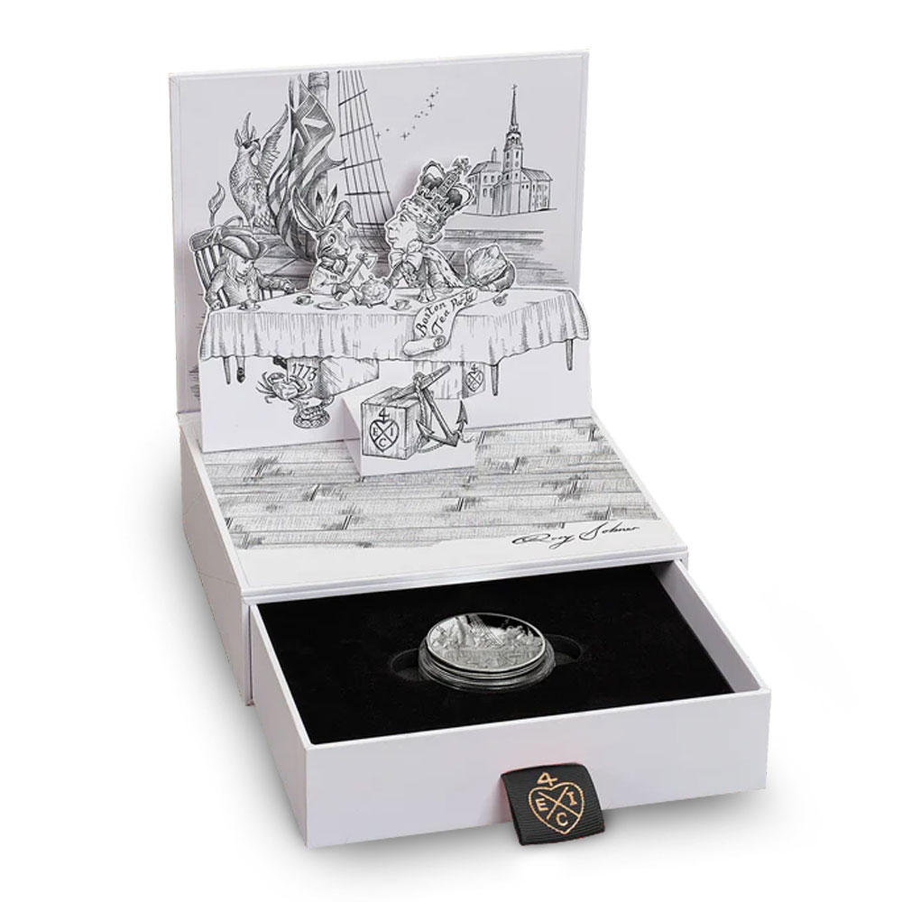 202 Proof Niue Silver Alice’s Boston Tea Party Coin l BGASC™