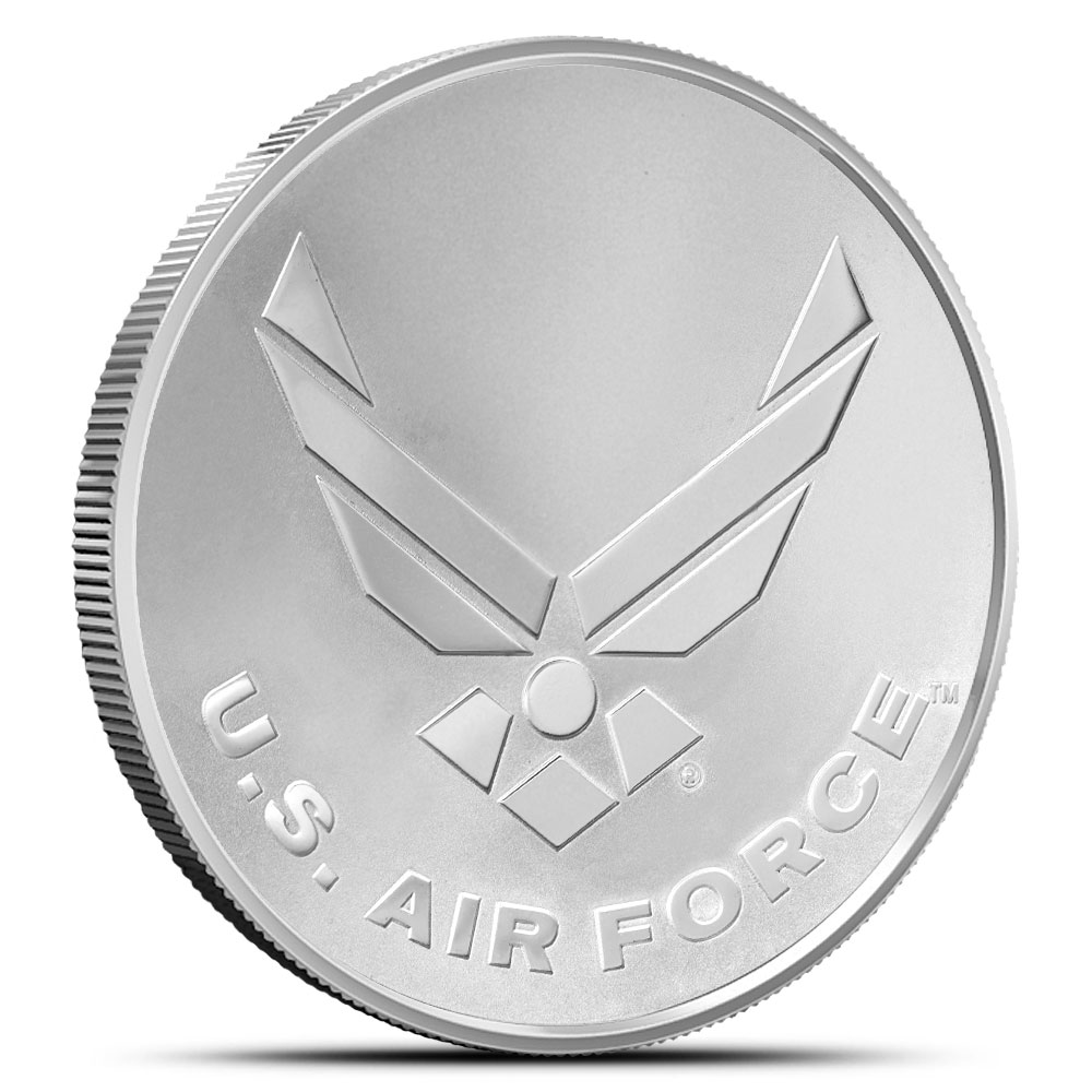 United States Armed Forces Air Force Silver Round l BGASC™