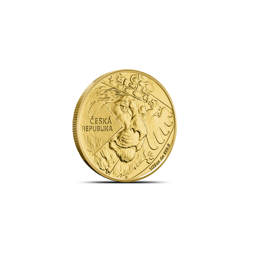2024 1/25 oz Niue Czech Lion Gold Coin (BU) l BGASC™