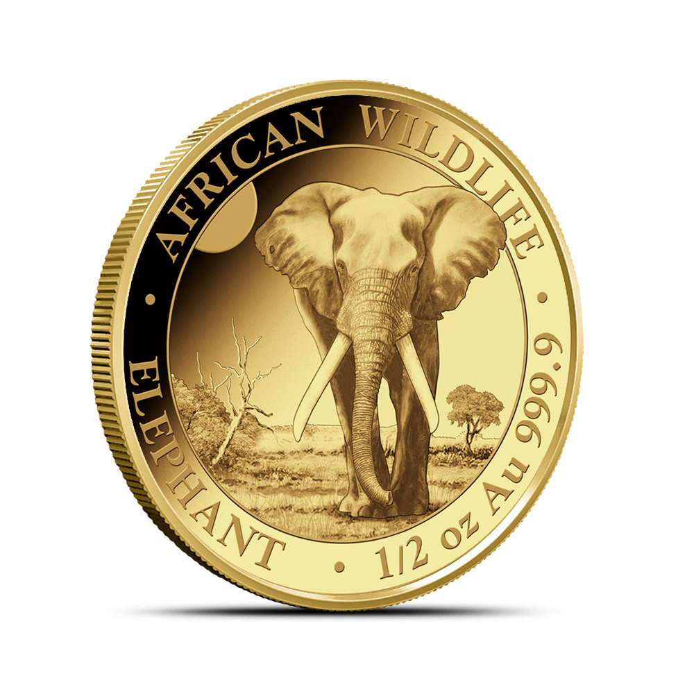 2025 1/2 oz Somalia Gold Elephant Coin (BU) l BGASC™