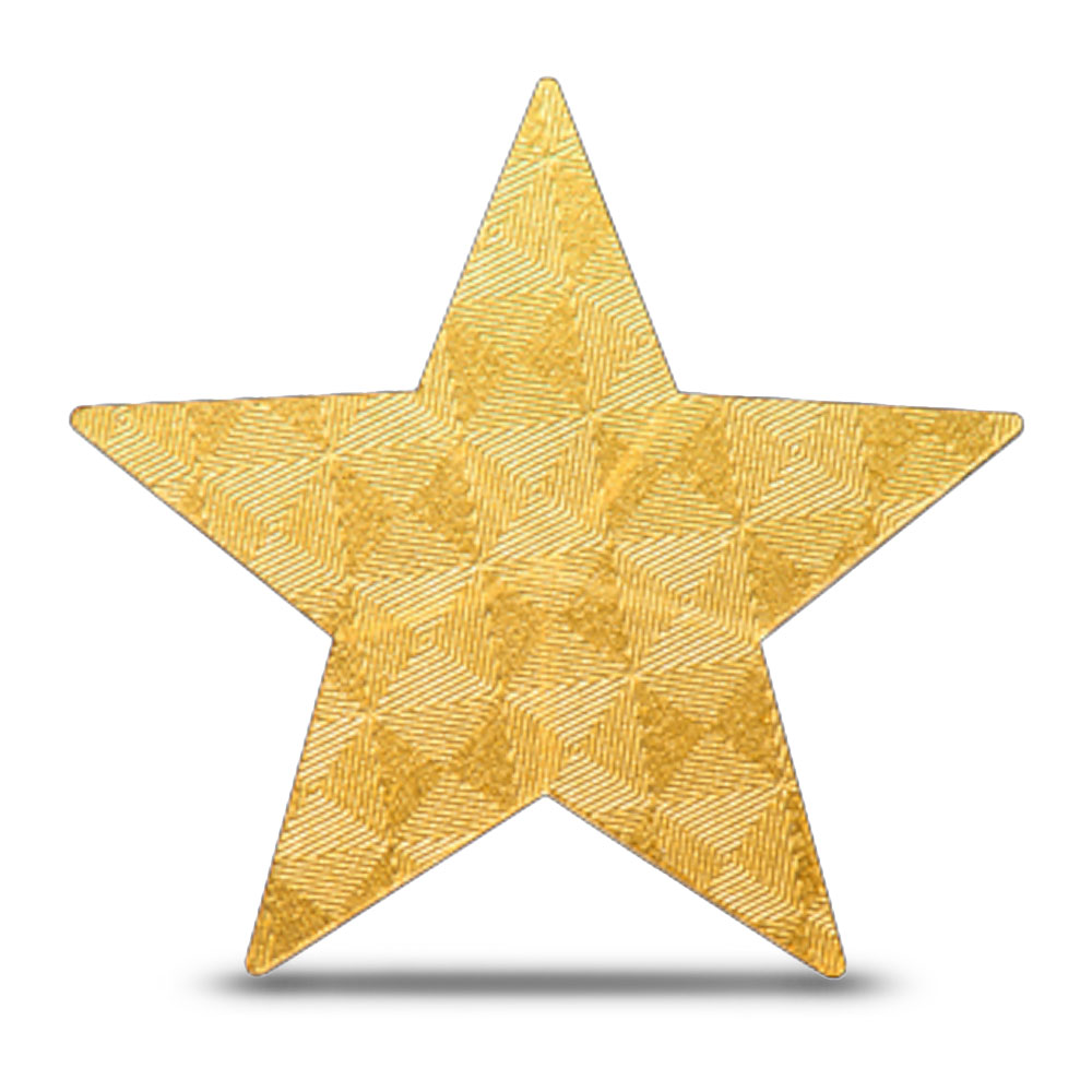 5 Gram Valcambi Matte Gold Star CombiBar (5x1g w/ Assay) l BGASC™