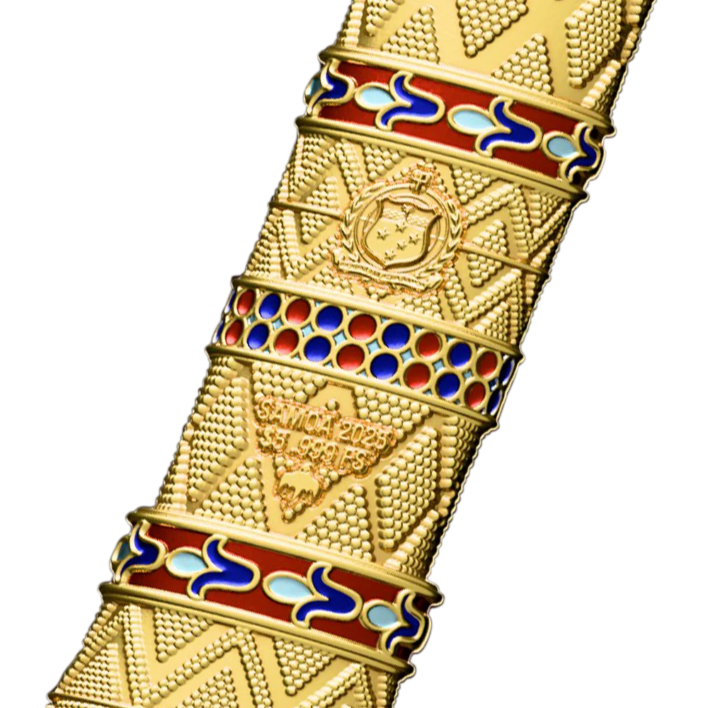 2025 2 oz Colorized Samoa Silver King Tutankhamun\'s Dagger Shaped Coin ...