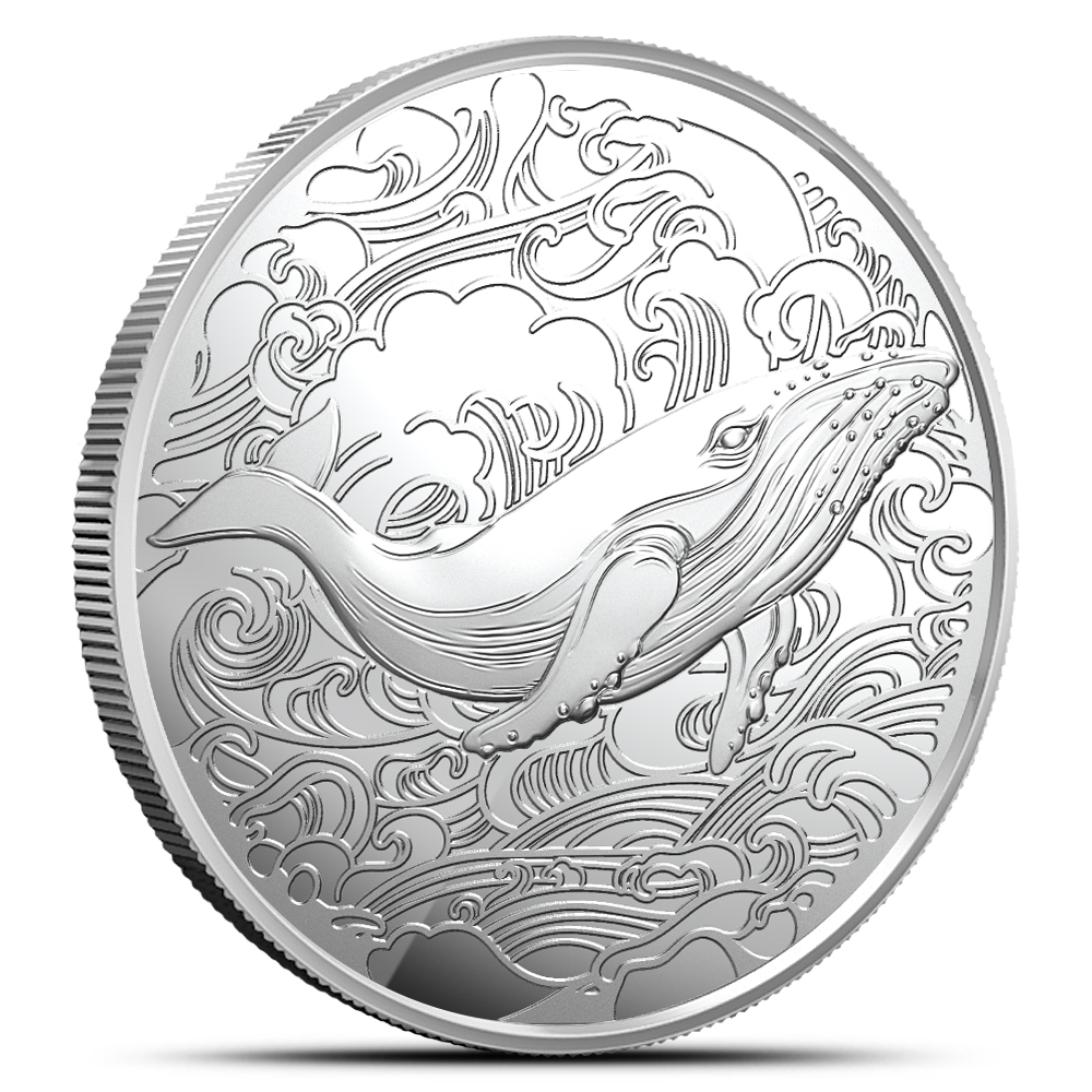2025 1 oz Pitcairn Islands Silver Ocean Wonders Whale Coin (BU) l BGASC™