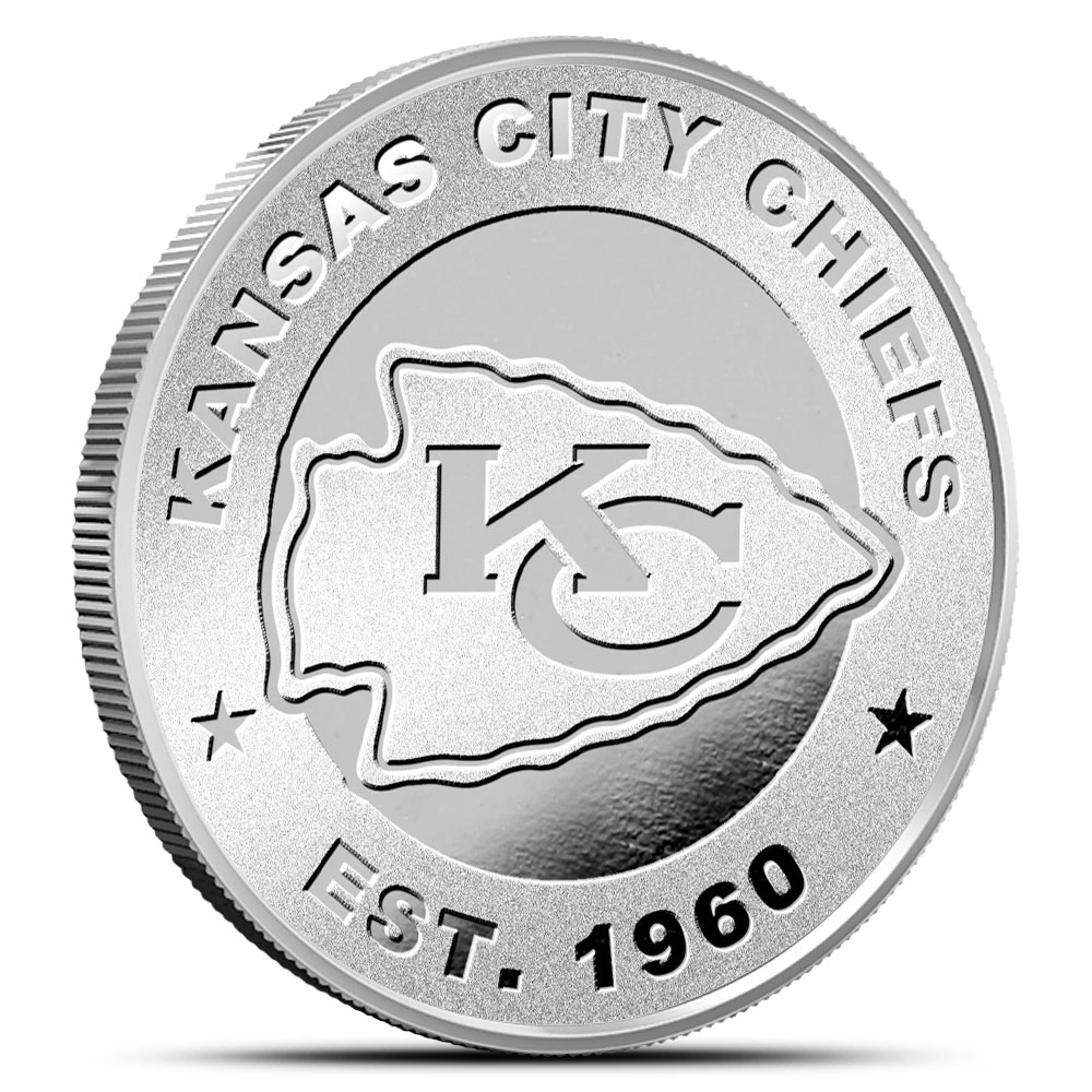 1 oz NFL Kansas City Chiefs Silver Round (BU) l BGASC™