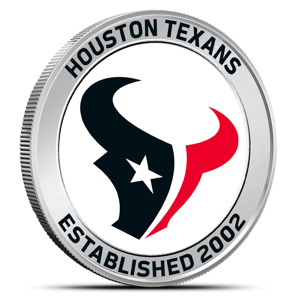 1 oz Colorized NFL Houston Texans Silver Round (BU) l BGASC™