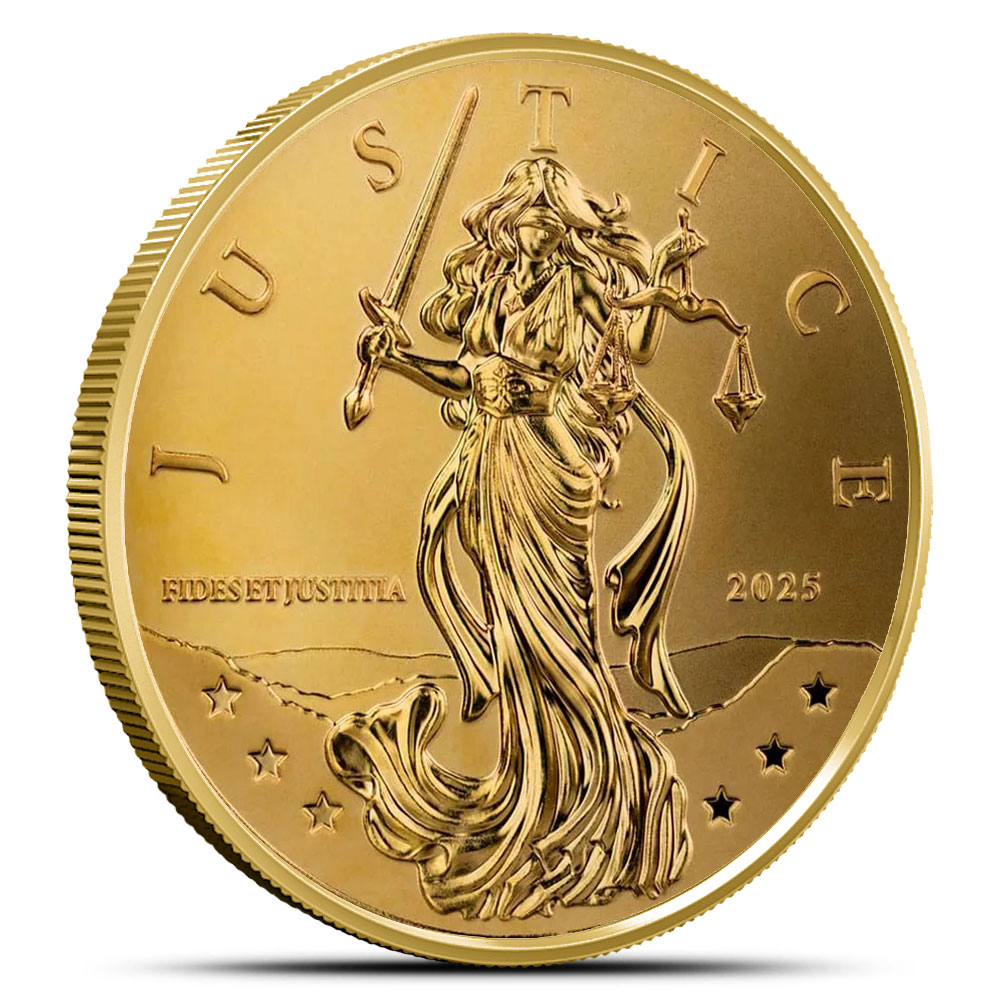 2025 1/10 oz Niue Gold Lady Justice Coin (BU) l BGASC™