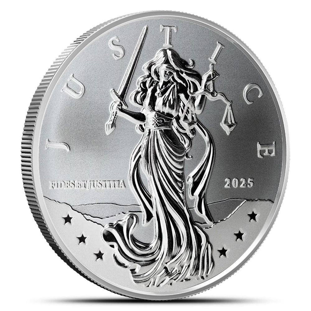2025 1 oz Niue Silver Lady Justice Coin (BU) l BGASC™