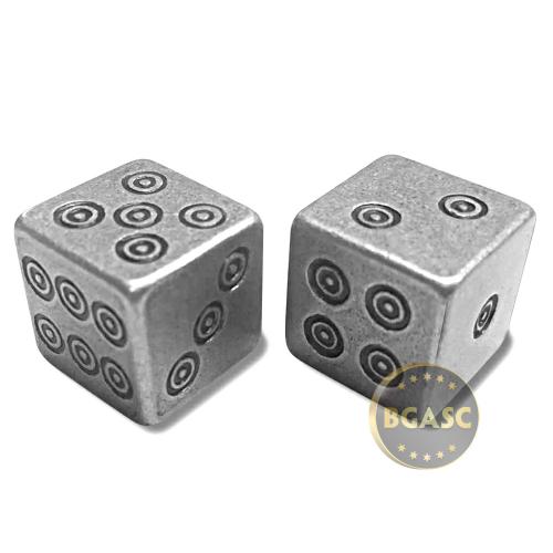 Silver Handcrafted Pair of Gaming Dice .999 Fine with Gift Box - Viking ...