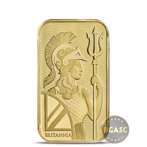 1 oz British Gold Britannia Bar (New w/ Assay) l BGASC™