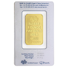 1 oz PAMP Suisse Gold Bar (PAMP Design, New w/ Assay) l BGASC™
