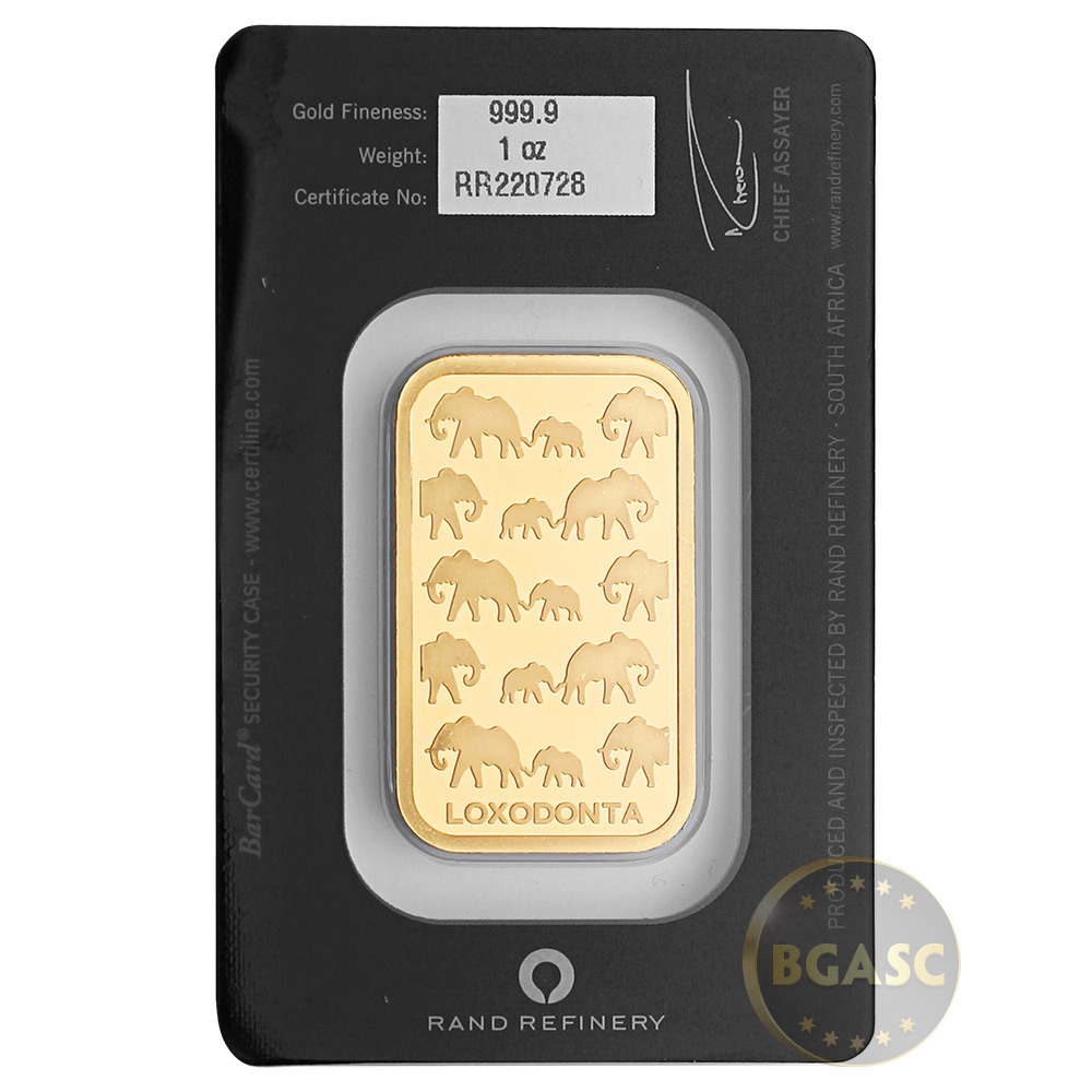 1 oz Rand Refinery Gold Bar (New w/ Black Assay) l BGASC™