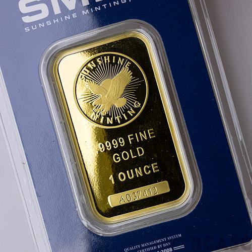 1 oz Sunshine Gold Bar (New w/ Assay, MintMark SI) l BGASC™