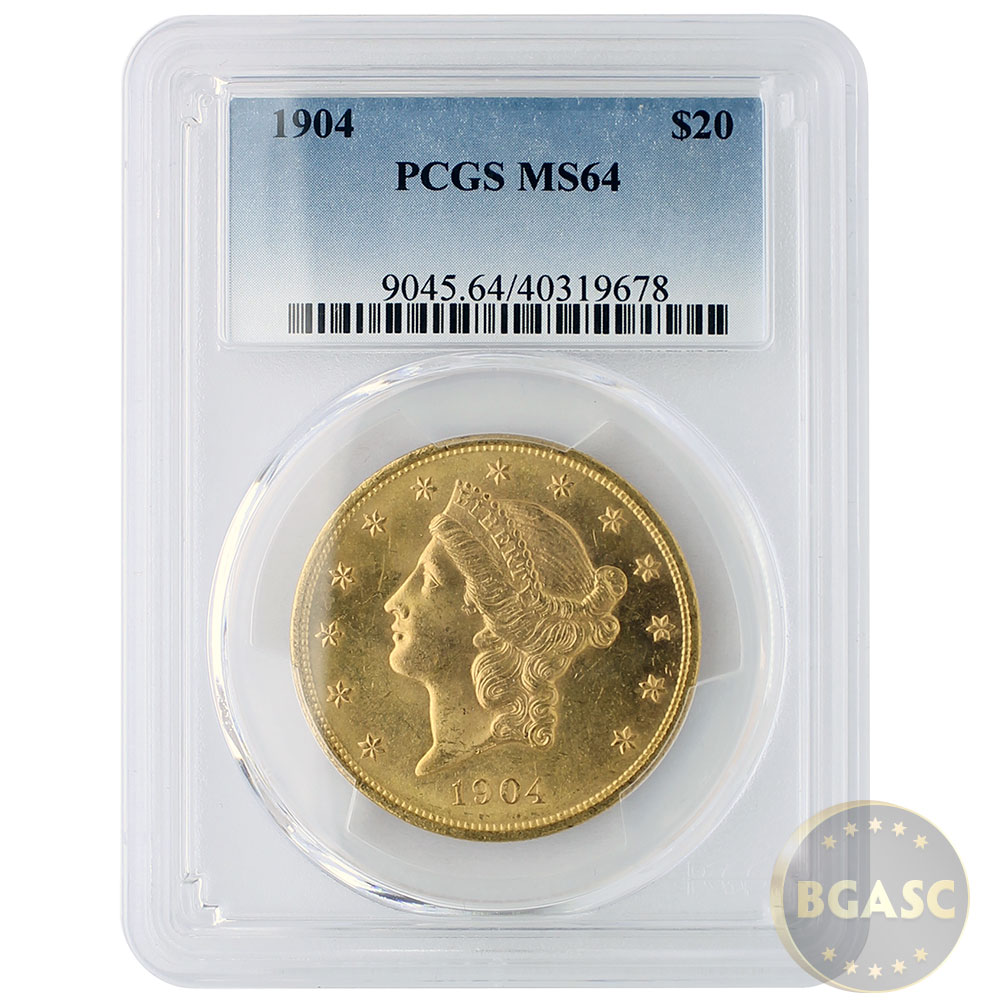 Pre-33 $20 Liberty Gold Double Eagle Coin MS64 (PCGS or NGC) l BGASC™