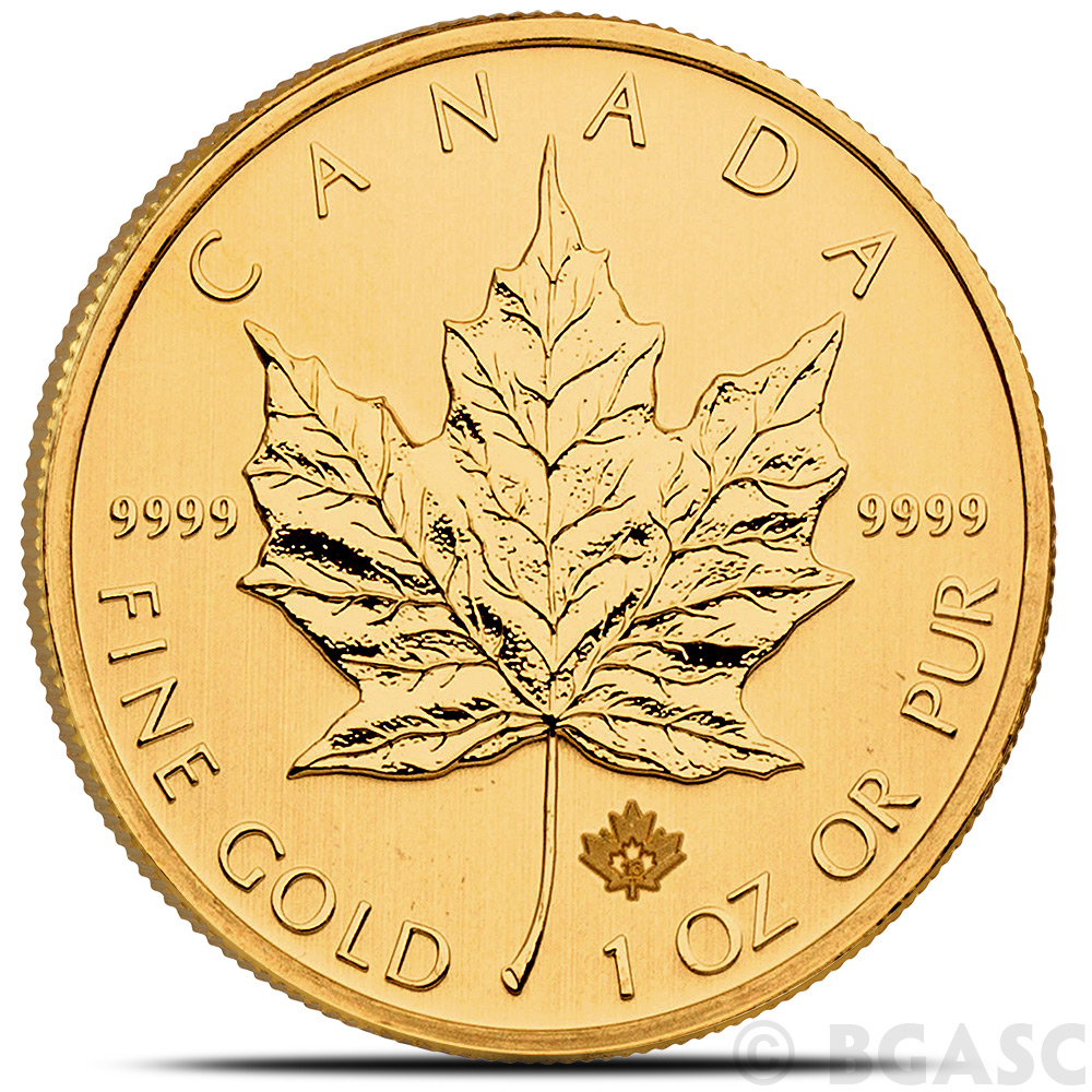 1 oz Canadian Gold Maple Leaf Coin (Random Year, .9999 Pure) l BGASC™