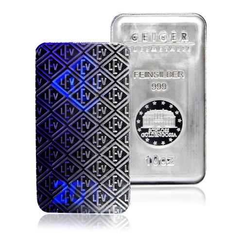 10 oz Geiger Security Line Silver Bar