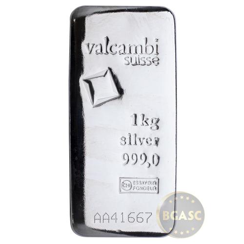 1 Kilo Valcambi Cast Silver Bar l BGASC™