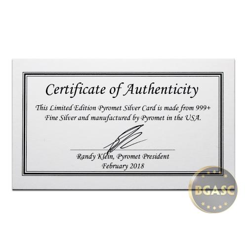 1 oz The Silver Card by Pyromet (5-Pack in Security Case)