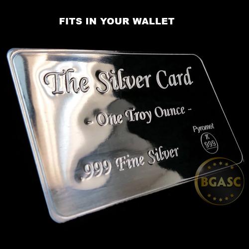 1 oz The Silver Card by Pyromet (5-Pack in Security Case)