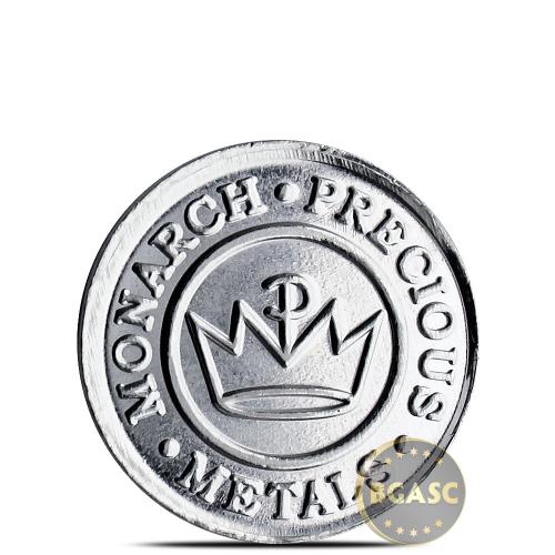 1/10 oz Silver Round Monarch Train Engine .999 Fine Fractional Silver ...